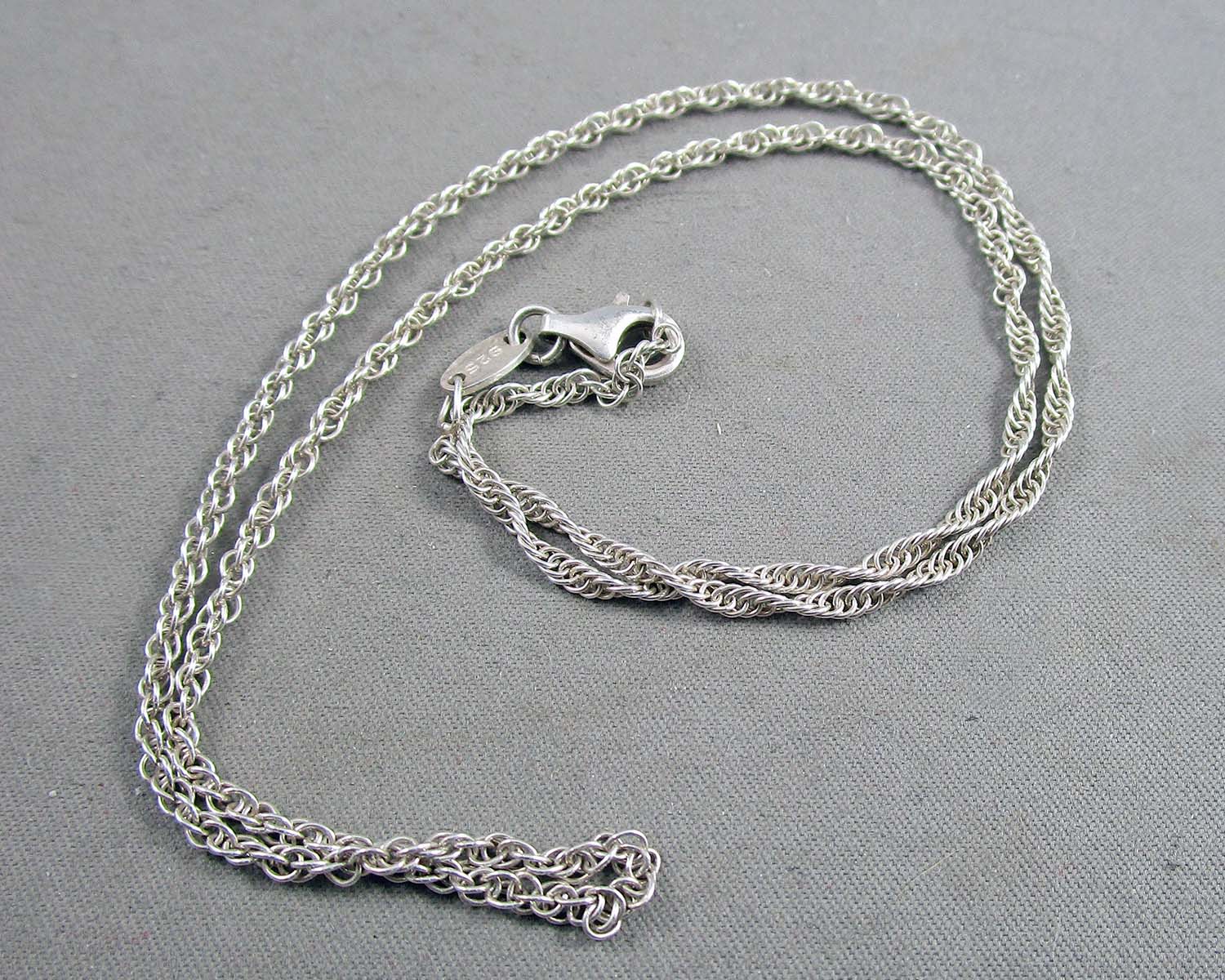 1.1mm Rope Chain Sterling Silver 925 (Vintage) B003-1